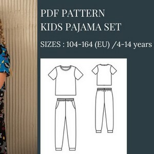 PDF Pajamas Patterns Kids Pajamas Patterns Sewing Pattern Sleepwear ...