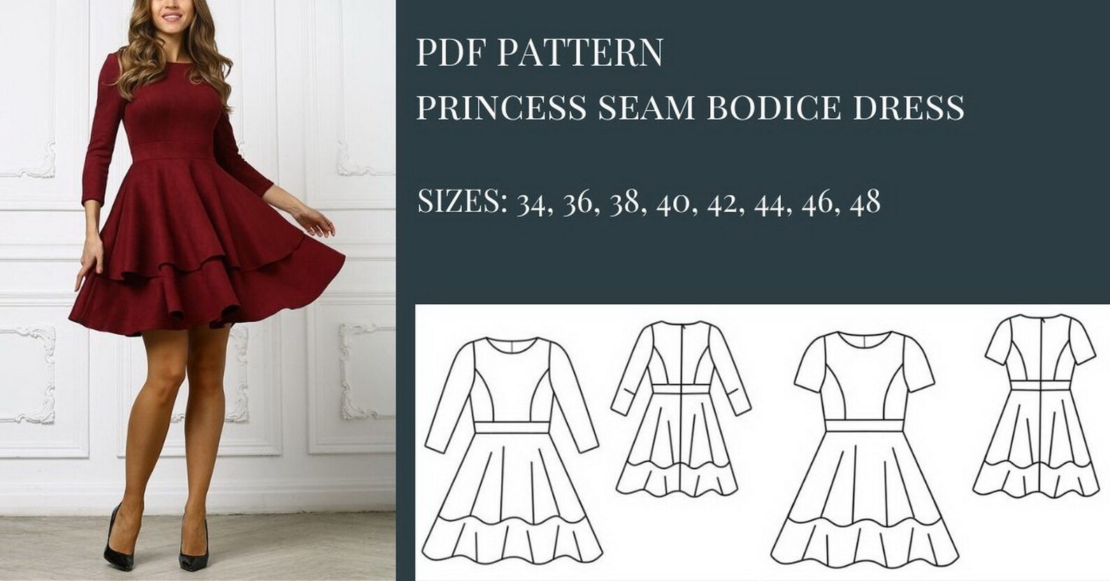 Dress Pattern Sewing Patterns Sewing Patterns for Women - Etsy