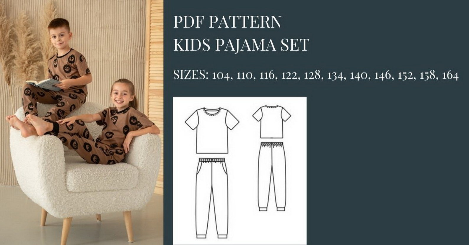 PDF Pajamas Patterns Kids Pajamas Patterns Sewing Pattern - Etsy