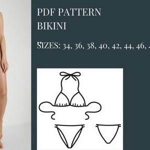 Swimsuit Pattern, Bikini Swimsuit Pattern, Bikini Pattern, Sewing ...