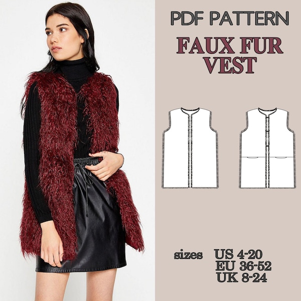 Fur Vest Pattern - Etsy