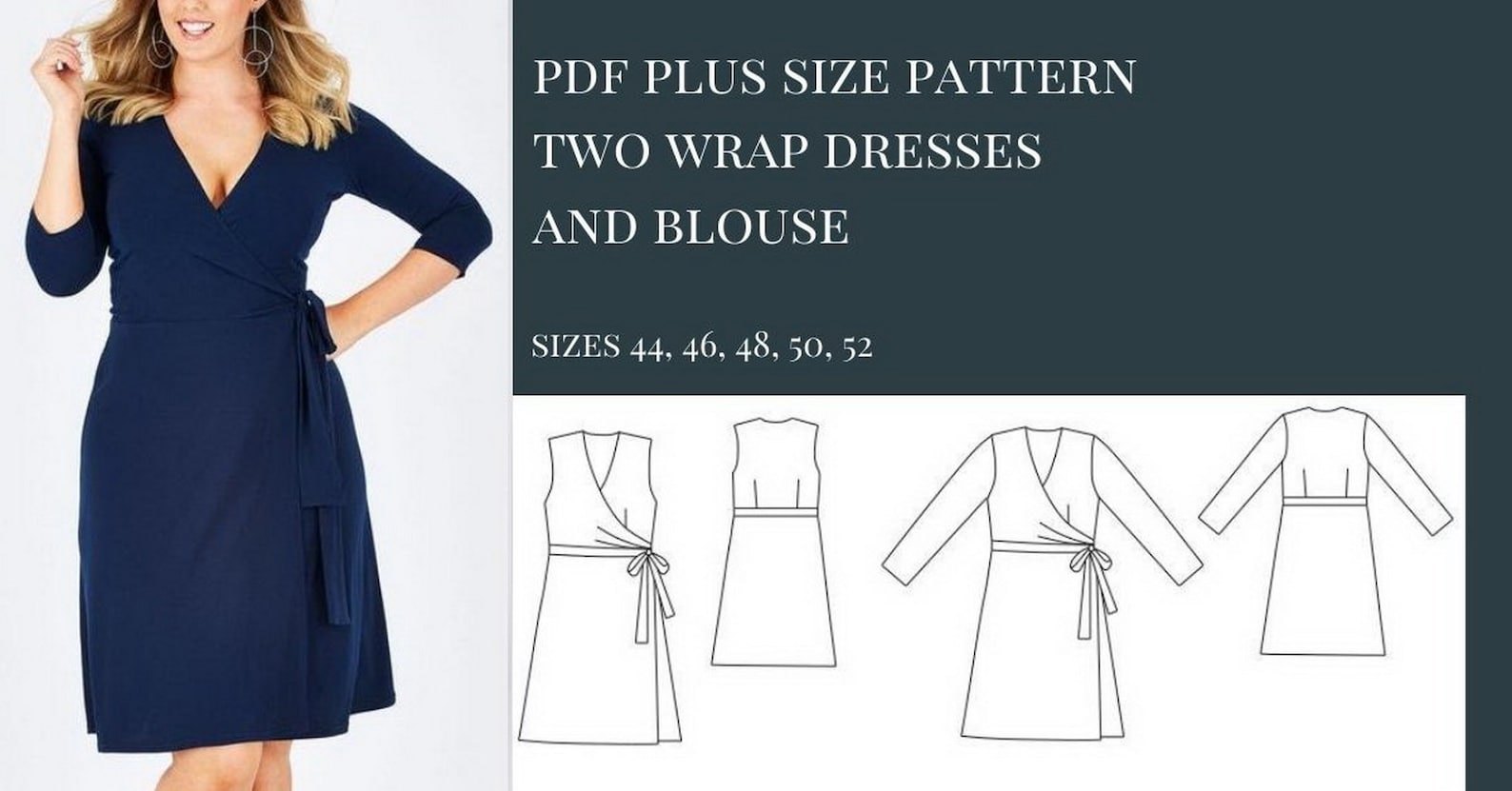 Dress Pattern Blouse Pattern Dress Pattern Plus Size Plus - Etsy
