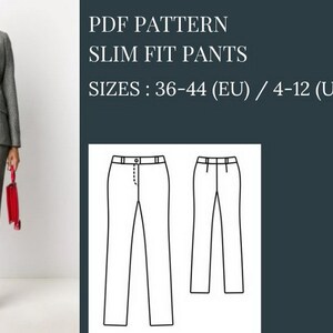 Slim Fit Pants Pattern, Pants Pattern, Trousers Patterns, Patterns ...