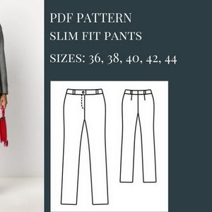 Slim Fit Pants Pattern, Pants Pattern, Trousers Patterns, Patterns ...