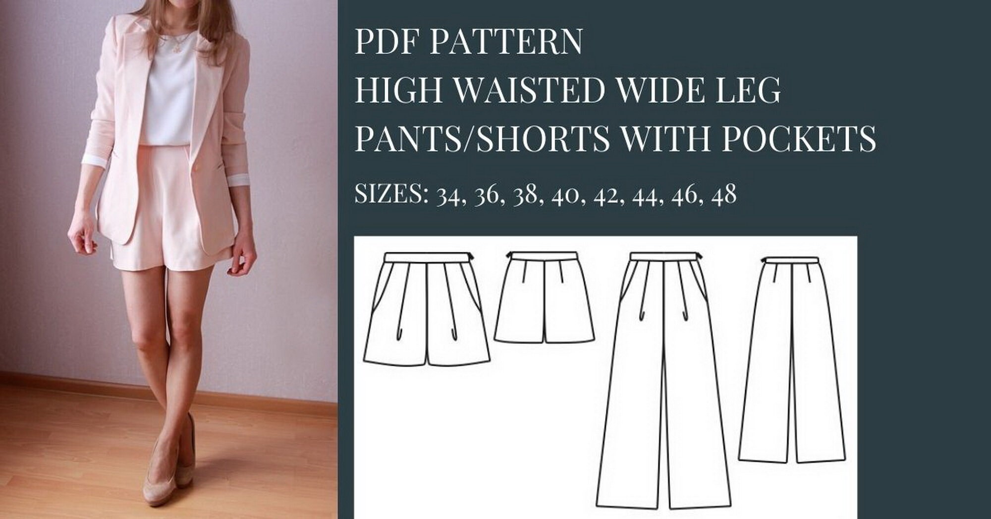 Shorts Pattern Sewing Pattern Trousers Pattern Sewing - Etsy Canada