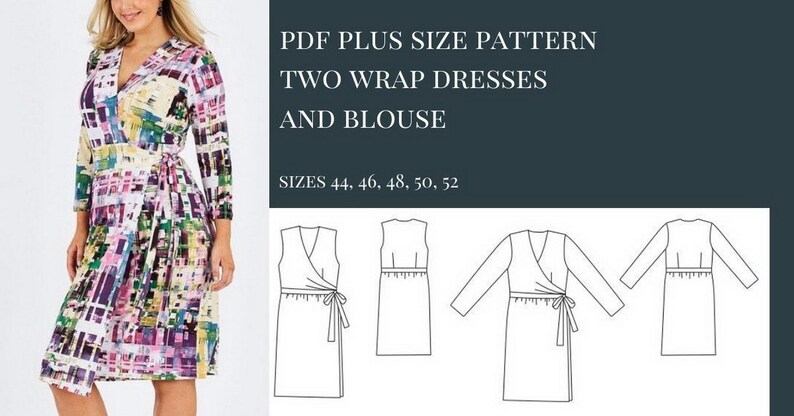 Dress Pattern Blouse Pattern Dress Pattern Plus Size Plus | Etsy