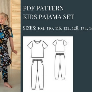 PDF Pajamas Patterns Kids Pajamas Patterns Sewing Pattern Sleepwear ...
