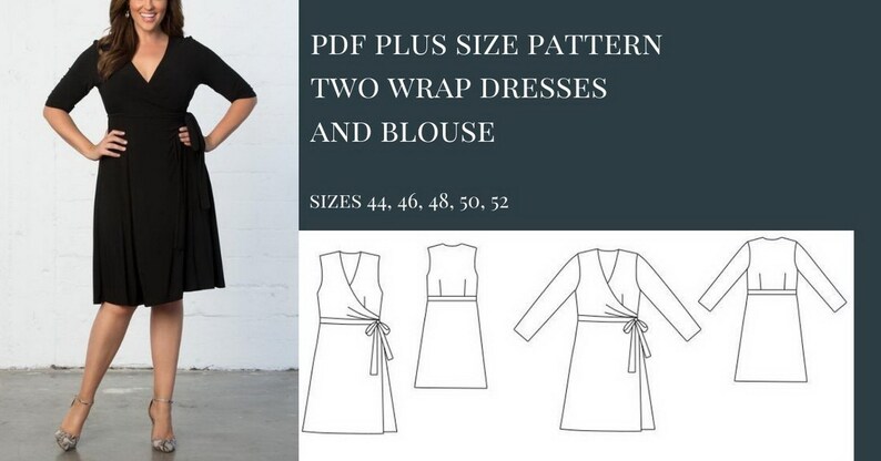 Dress Pattern Blouse Pattern Dress Pattern Plus Size Plus | Etsy