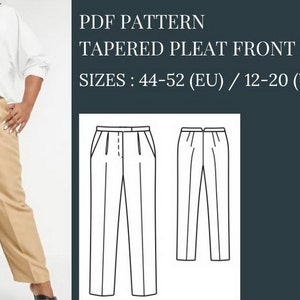 Tapered Pants Pattern, Pants Pattern, Trousers Patterns, Plus Size ...