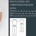 Christmas Pajamas Patterns Pajama Set Sewing Pattern Sleepwear Patterns ...