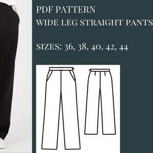 Wide Leg Pants Pattern Pants Pattern Trousers Patterns - Etsy