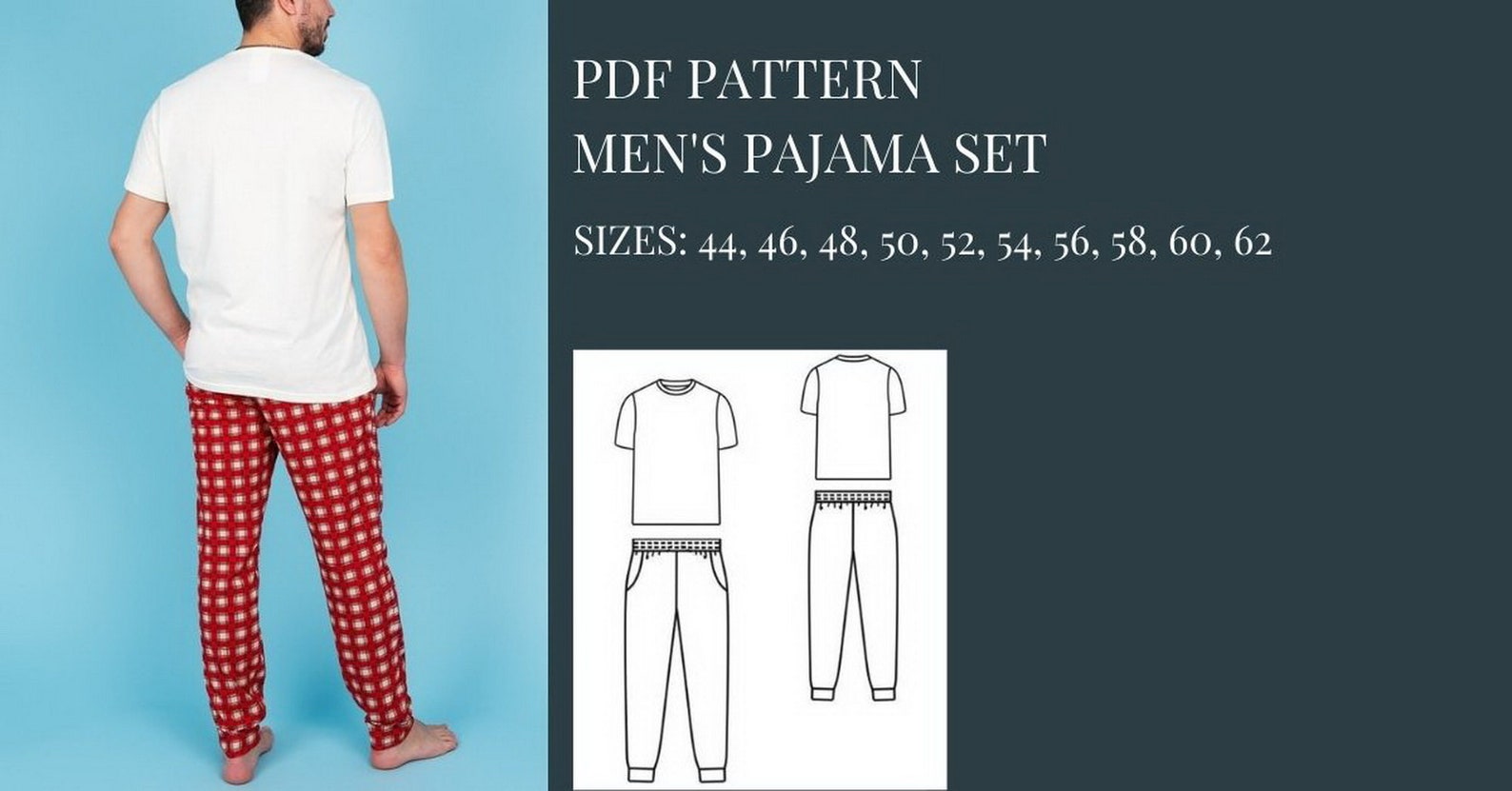 PDF Pajama Patterns Men's Pajama Set Sewing Pattern - Etsy