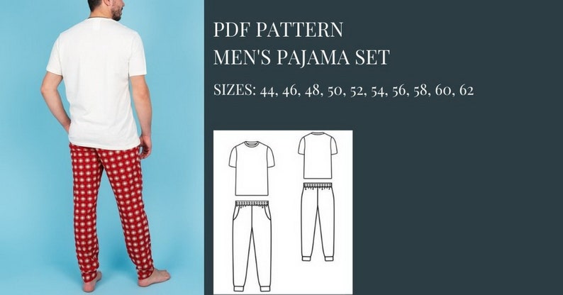PDF Pajama Patterns Men's Pajama Set Sewing Pattern - Etsy