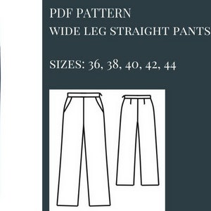 Wide Leg Pants Pattern Pants Pattern Trousers Patterns - Etsy