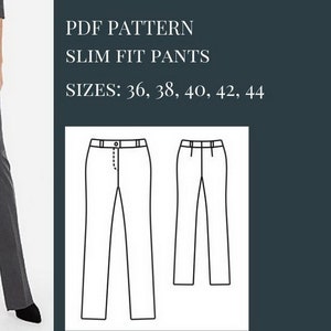 Slim Fit Pants Pattern, Pants Pattern, Trousers Patterns, Patterns ...