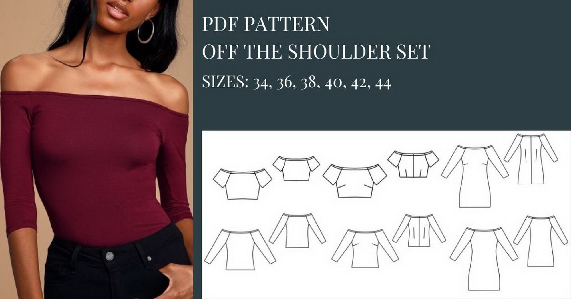 Crop Top Sewing Pattern Sewing Pattern Pattern Sewing off the - Etsy