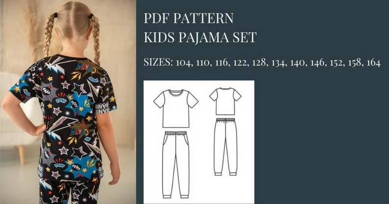 PDF Pajamas Patterns Kids Pajamas Patterns Sewing Pattern - Etsy