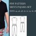 PDF Pajama Patterns Men's Pajama Set Sewing Pattern Loungewear Patterns ...