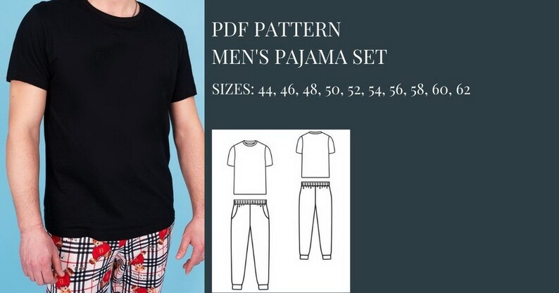 PDF Pajama Patterns Men's Pajama Set Sewing Pattern - Etsy