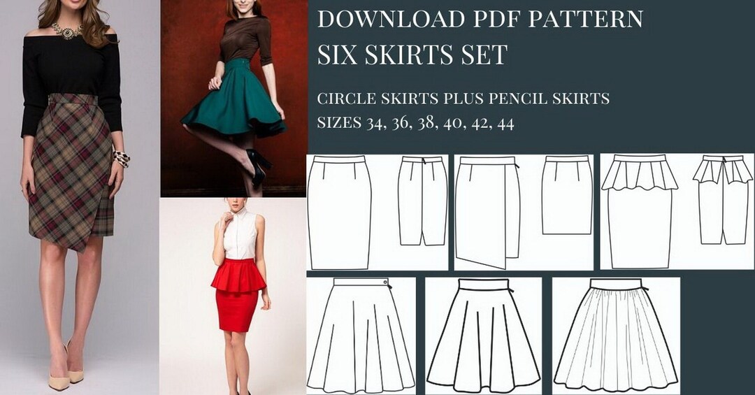 Skirt Sewing Patterns Sewing Pattern Pattern Sewing Womens - Etsy