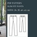 Slim Fit Pants Pattern, Pants Pattern, Trousers Patterns, Patterns ...
