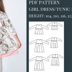 Toddler Dress Pattern Dress Pattern, Sewing Pattern Dress, Girl Dress ...