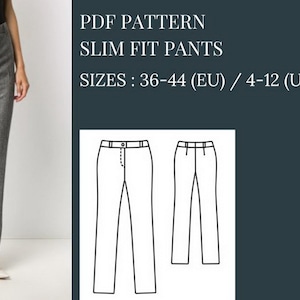 Slim Fit Pants Pattern, Pants Pattern, Trousers Patterns, Patterns ...