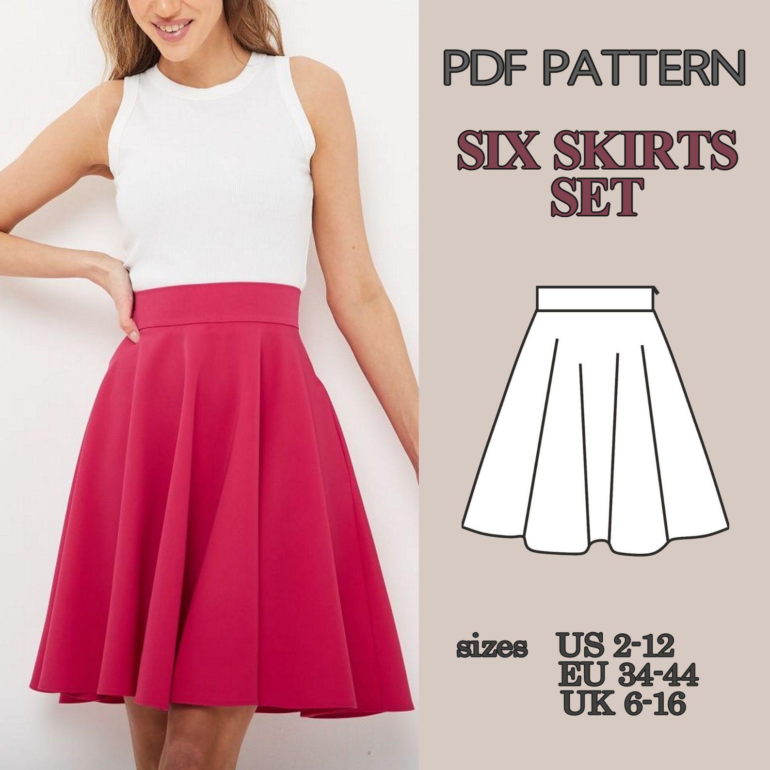 Skirt Sewing Patterns, Sewing Pattern, Pattern Sewing, Womens Skirt ...