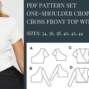 Crop Top Sewing Pattern, Sewing Pattern, Pattern Sewing, T-shirt Sewing ...