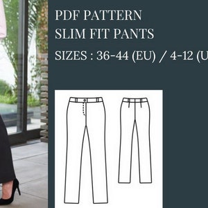 Slim Fit Pants Pattern, Pants Pattern, Trousers Patterns, Patterns ...