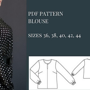 PDF Blouse Pattern Blouse Sewing Pattern Sewing Patterns - Etsy