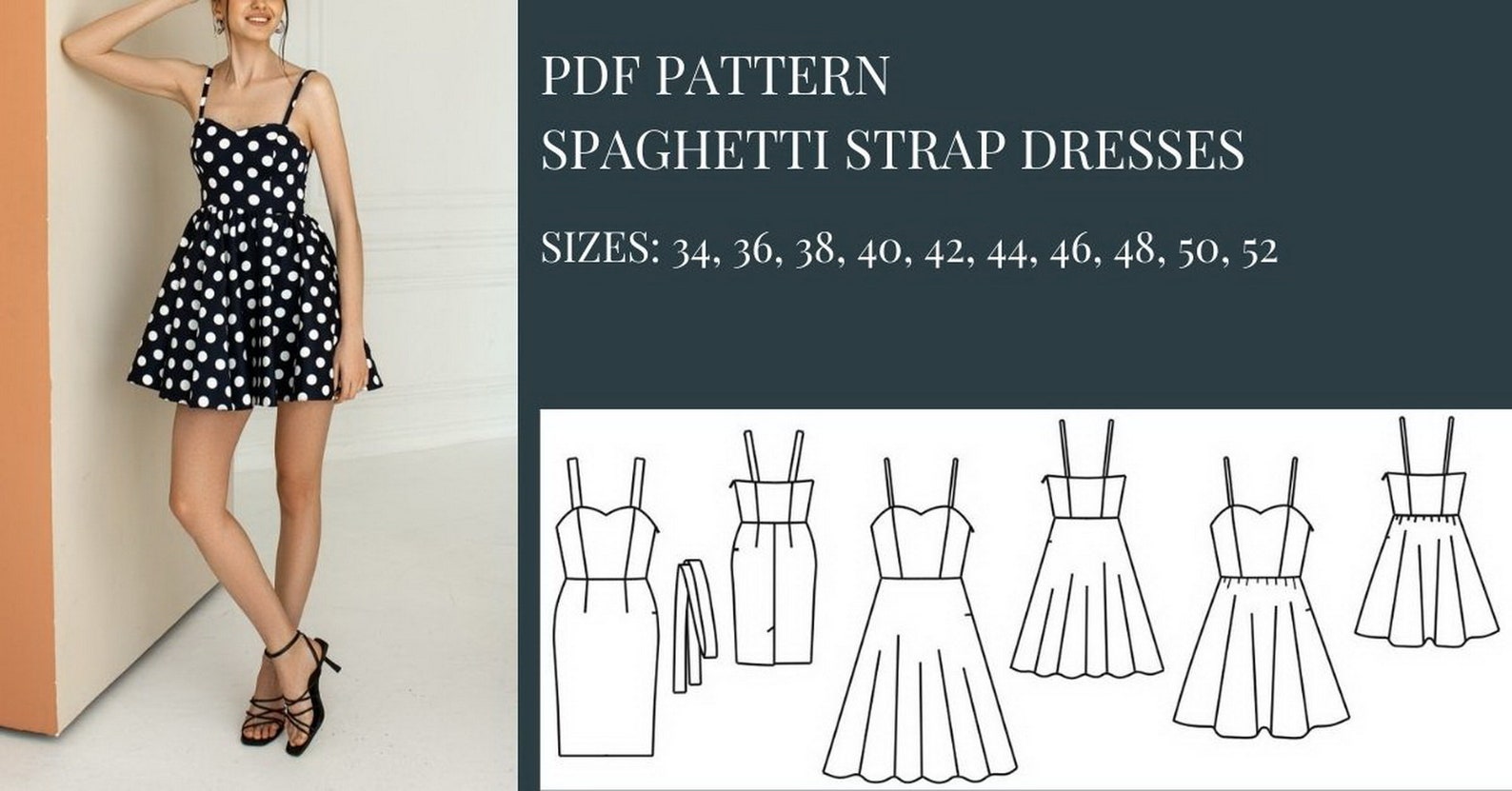 Dress Pattern Sewing Pattern Dress Pattern Sewing Strap - Etsy