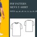 Men's T-shirt Sewing Pattern, Sewing Patterns, Pattern Sewing, PDF Men ...