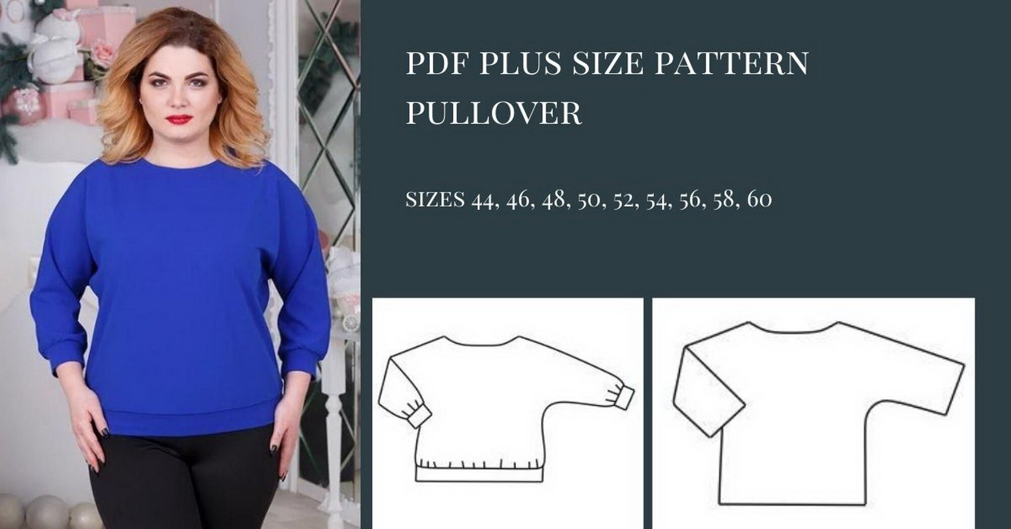 Sweatshirt Pattern Sewing Patterns Pattern Sewing Plus Size - Etsy