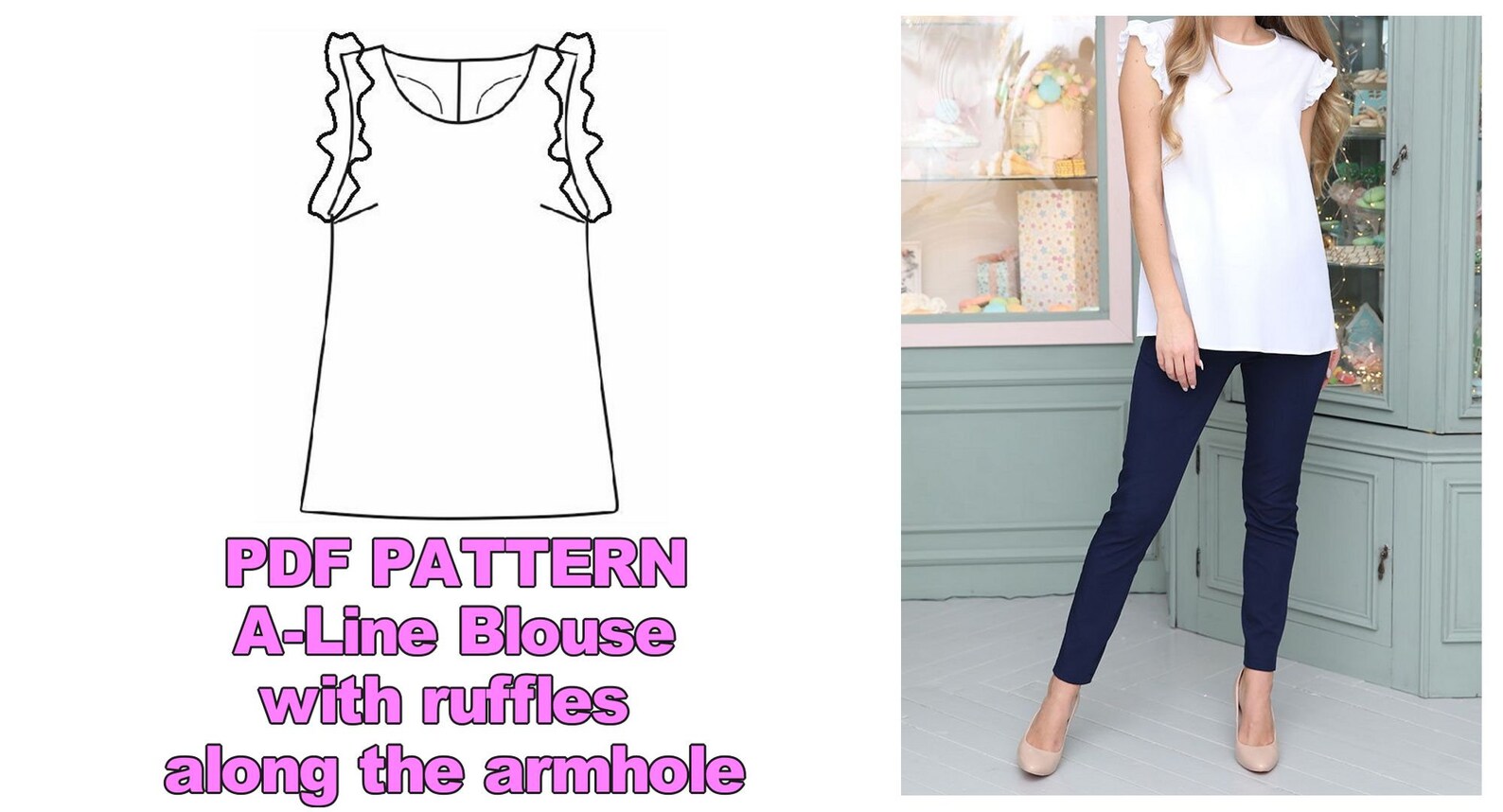 Blouse Sewing Pattern Sewing Pattern Pattern Sewing Girl - Etsy