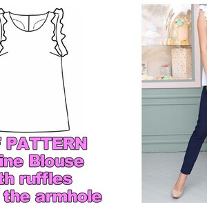 Blouse Sewing Pattern, Sewing Pattern, Pattern Sewing, Girl Sewing ...