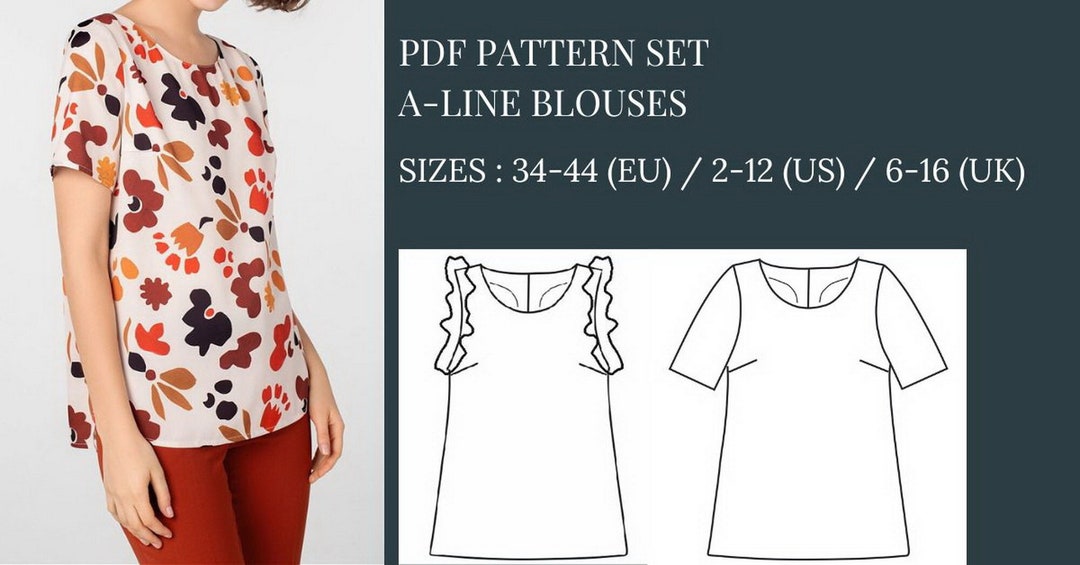 Blouse Sewing Pattern, Sewing Pattern, Pattern Sewing, Girl Sewing ...