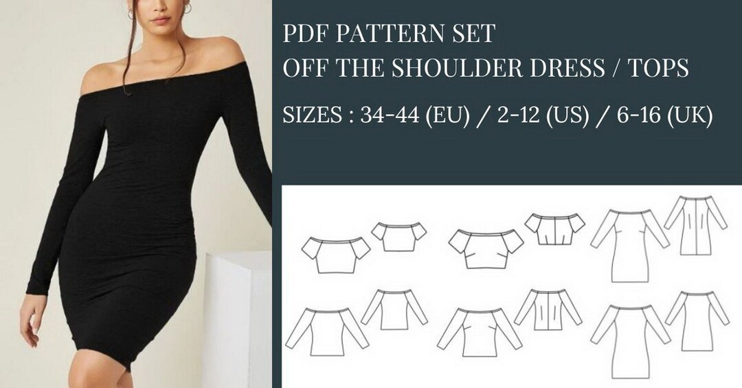 Crop Top Sewing Pattern Sewing Pattern Pattern Sewing off the Shoulder ...