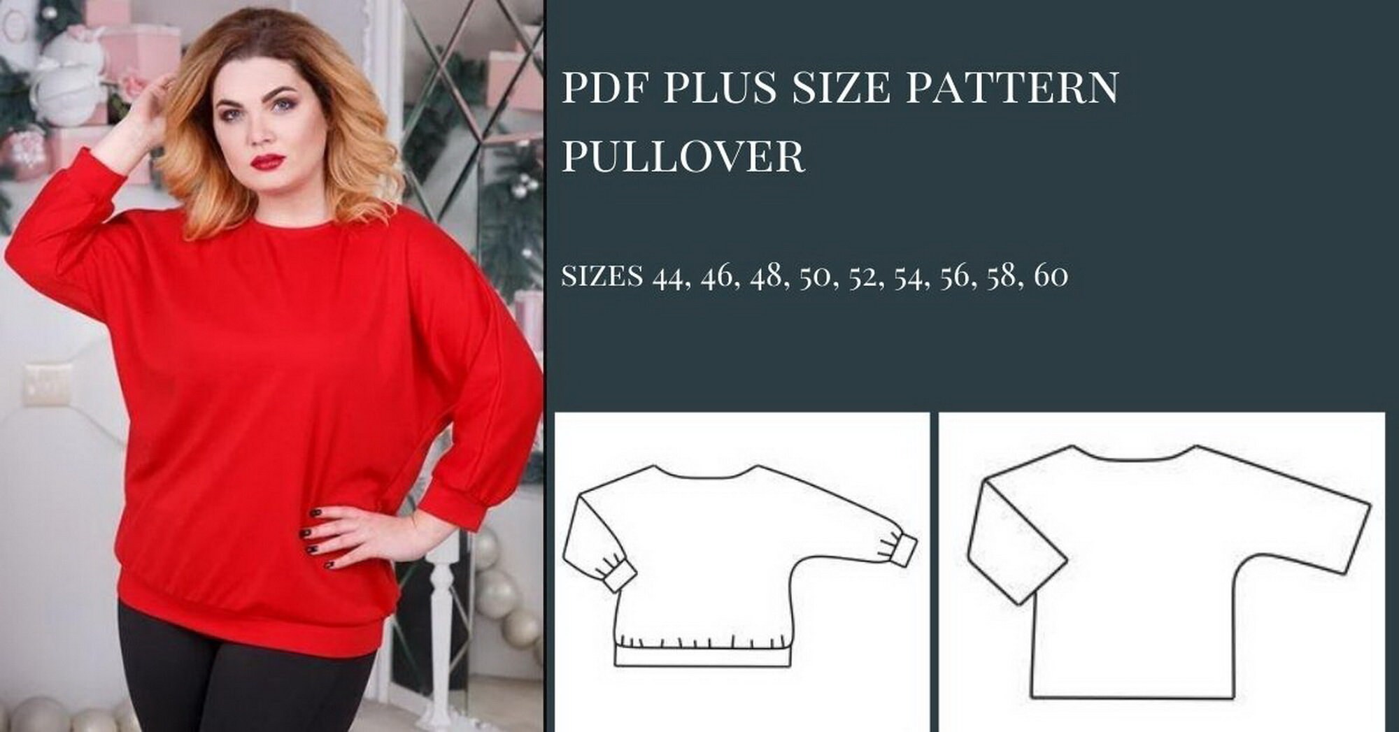 Sweatshirt Pattern Sewing Patterns Pattern Sewing Plus Size - Etsy