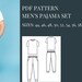 PDF Pajama Patterns Men's Pajama Set Sewing Pattern Loungewear Patterns ...