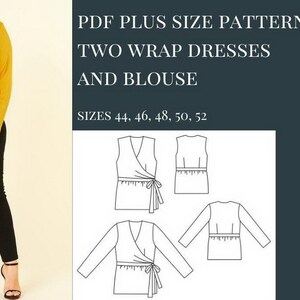 Dress Pattern, Blouse Pattern, Dress Pattern Plus Size, Plus Size ...