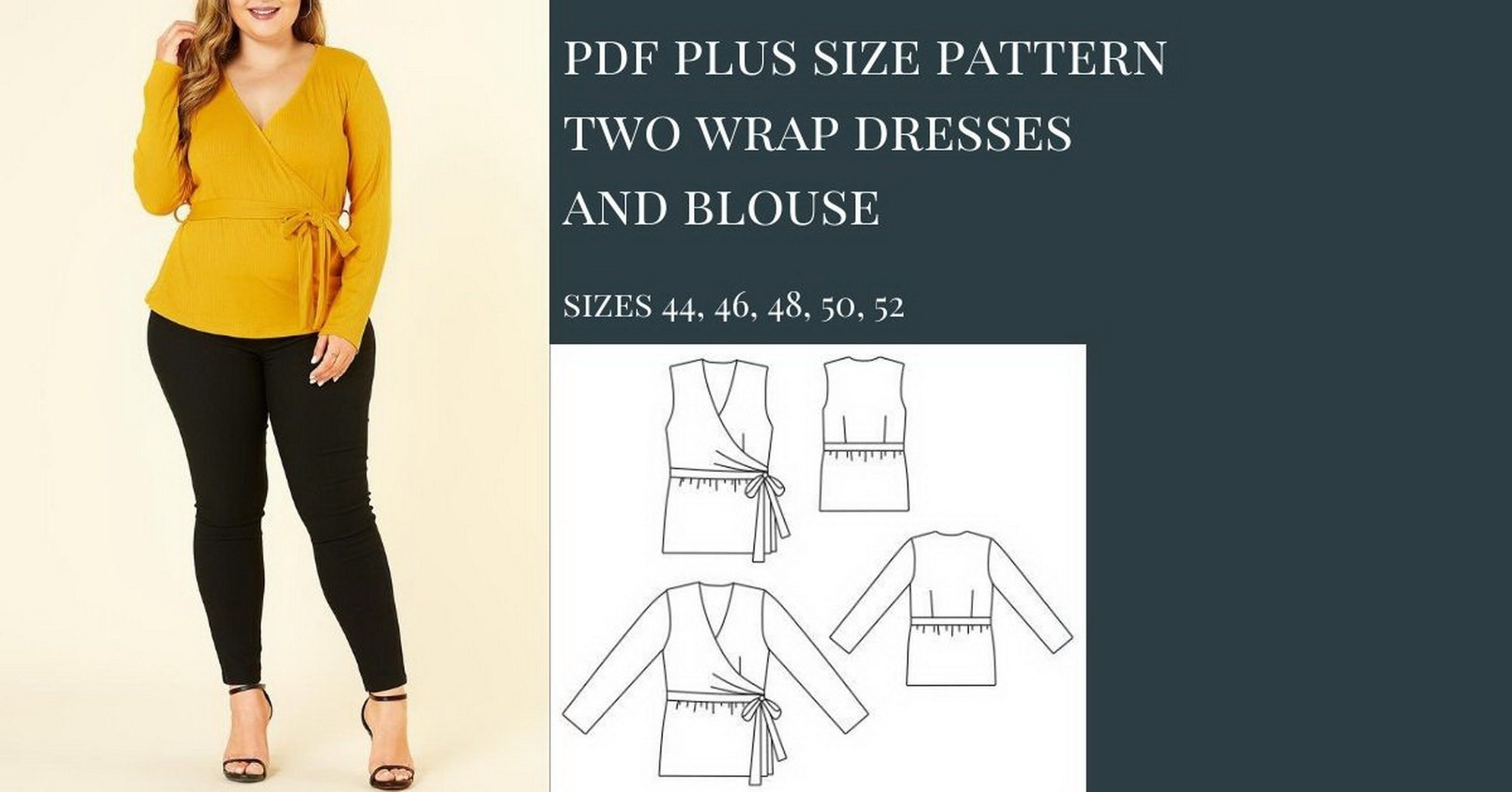 Dress Pattern Blouse Pattern Dress Pattern Plus Size Plus | Etsy