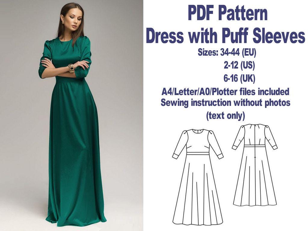 Dress Pattern, Sewing Patterns, Sewing Patterns for Women, Patterns ...