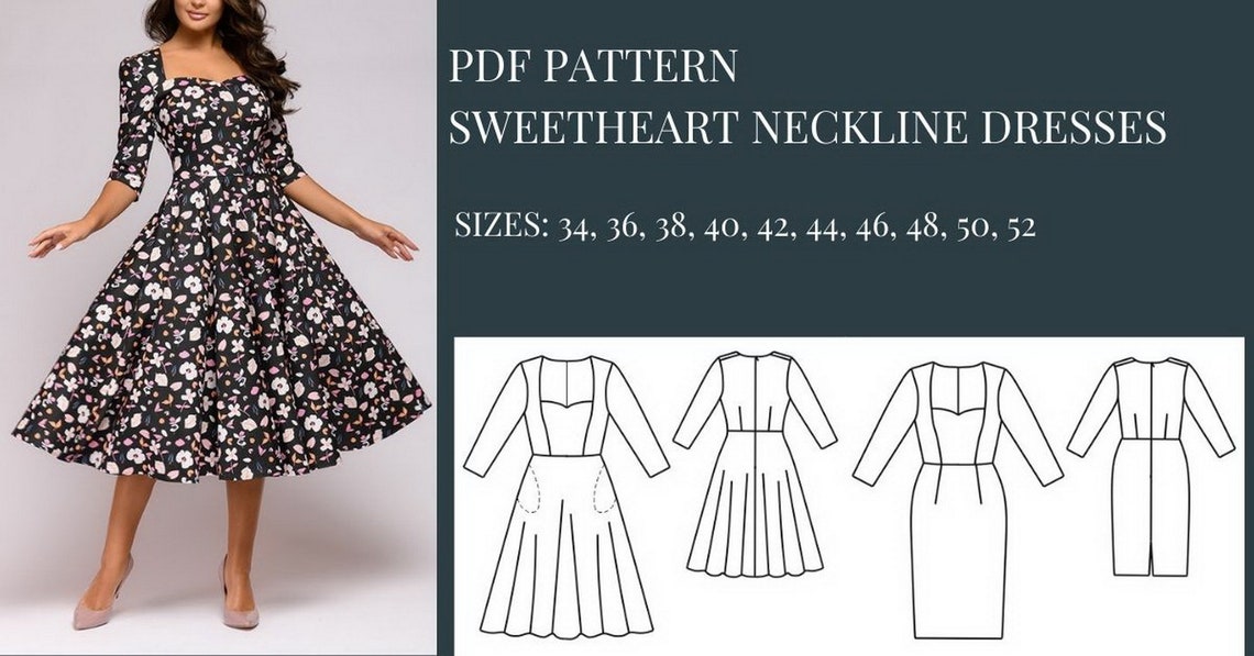 Dress Pattern Sewing Pattern Dress Pattern Sewing Midi - Etsy
