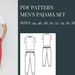 PDF Pajama Patterns Men's Pajama Set Sewing Pattern Loungewear Patterns ...