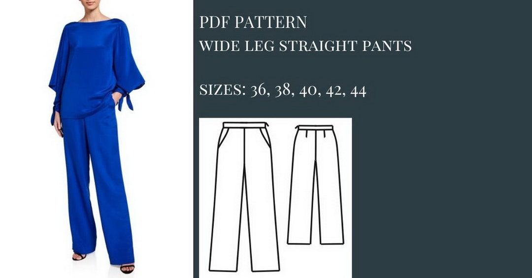 Wide Leg Pants Pattern Pants Pattern Trousers Patterns - Etsy