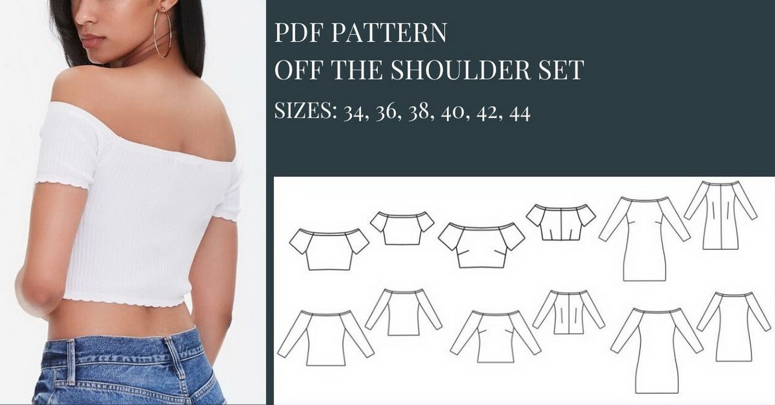 Crop Top Sewing Pattern Sewing Pattern Pattern Sewing off the - Etsy
