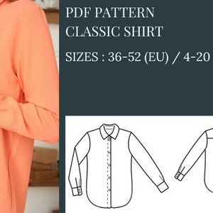 Shirt Pattern, Classic Shirts Patterns, Sewing Patterns, Pattern Sewing ...