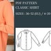 Shirt Pattern, Classic Shirts Patterns, Sewing Patterns, Pattern Sewing ...