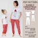 Christmas Pajamas Patterns Pajama Set Sewing Pattern Sleepwear Patterns ...